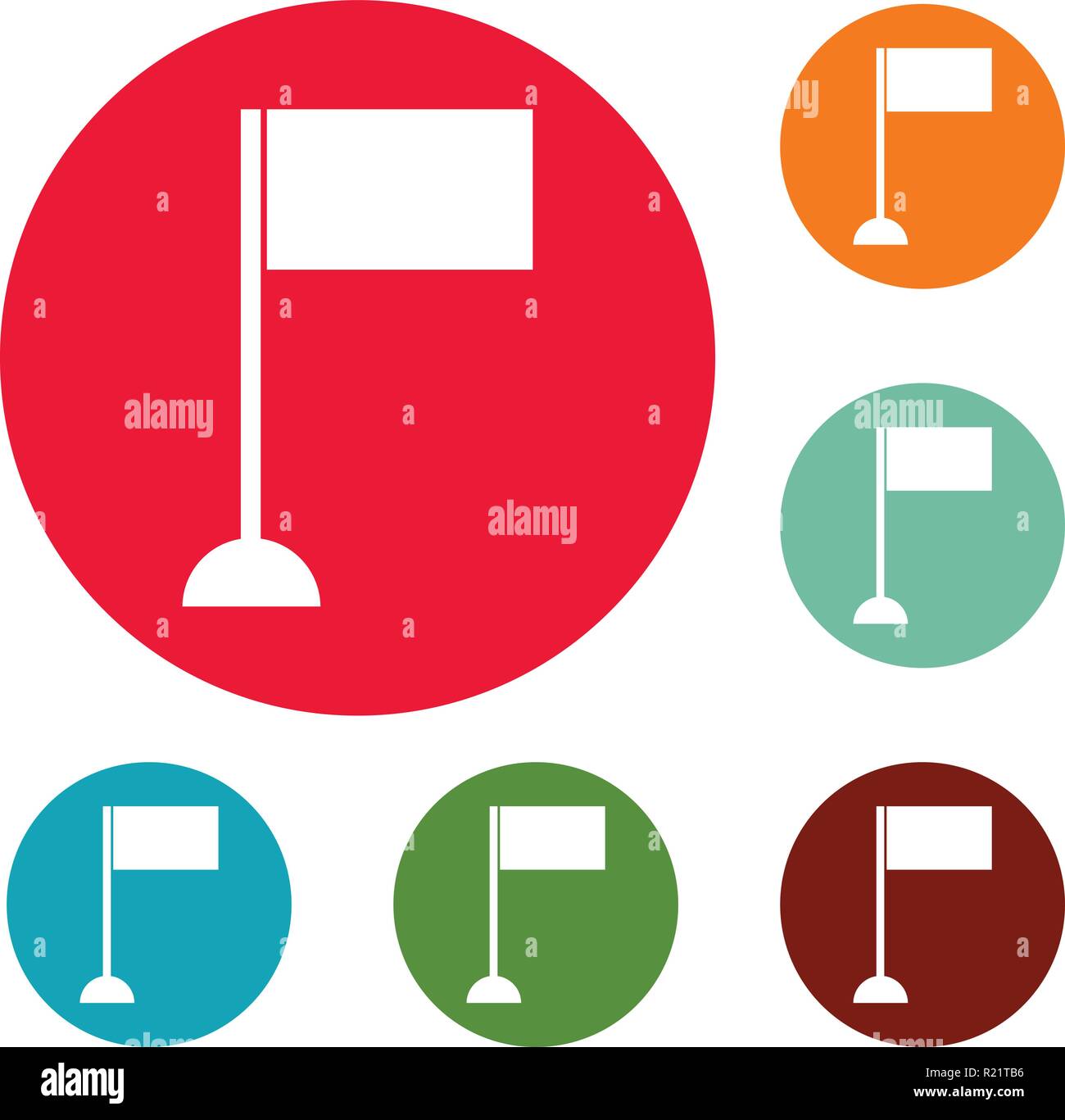 Flag icons circle set vector isolated on white background Stock Vector ...