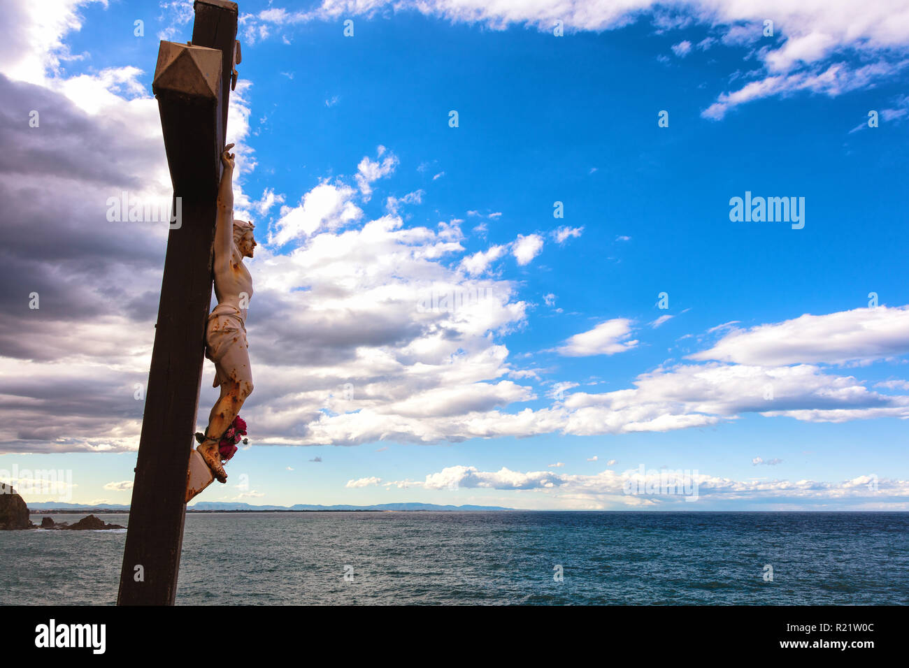 Christian cross baptism waves hi-res stock photography and images - Alamy