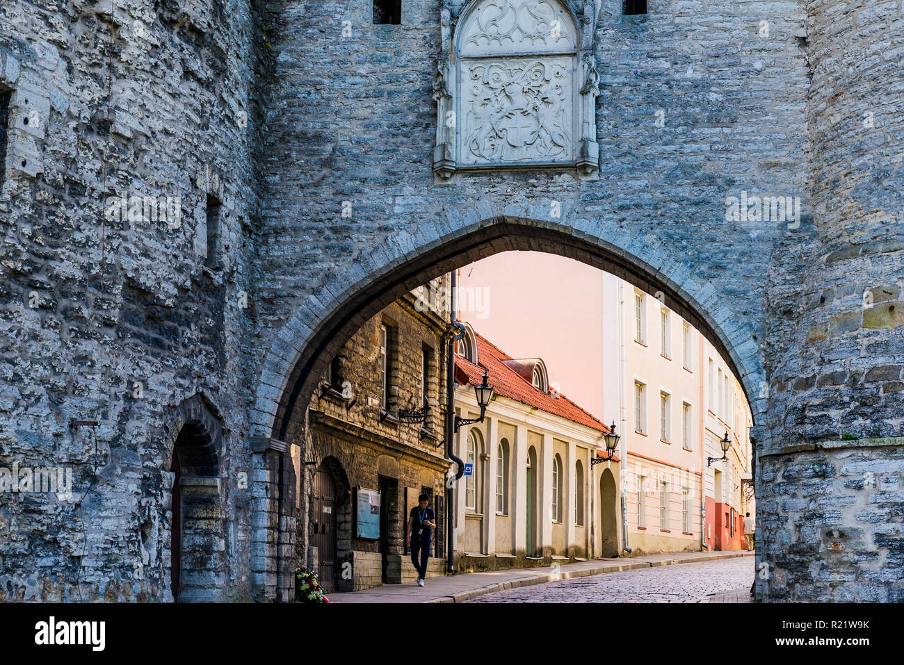 Great Coastal Gate and Fat Margaret tower. Tallinn, Harju County ...