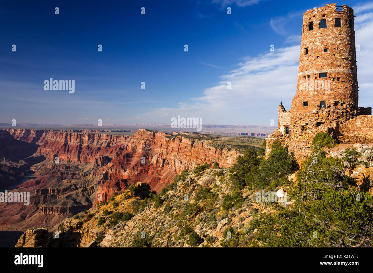 The Desert View Watchtower, Grand Canyon National Park, Arizona USA ...