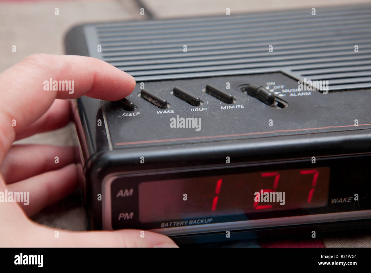 Digital clock bed hi-res stock photography and images - Alamy