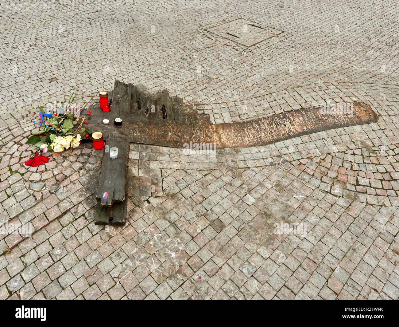 Prague, Czech Republic - November 1st, 2018 Memorial to Jan Palach and ...