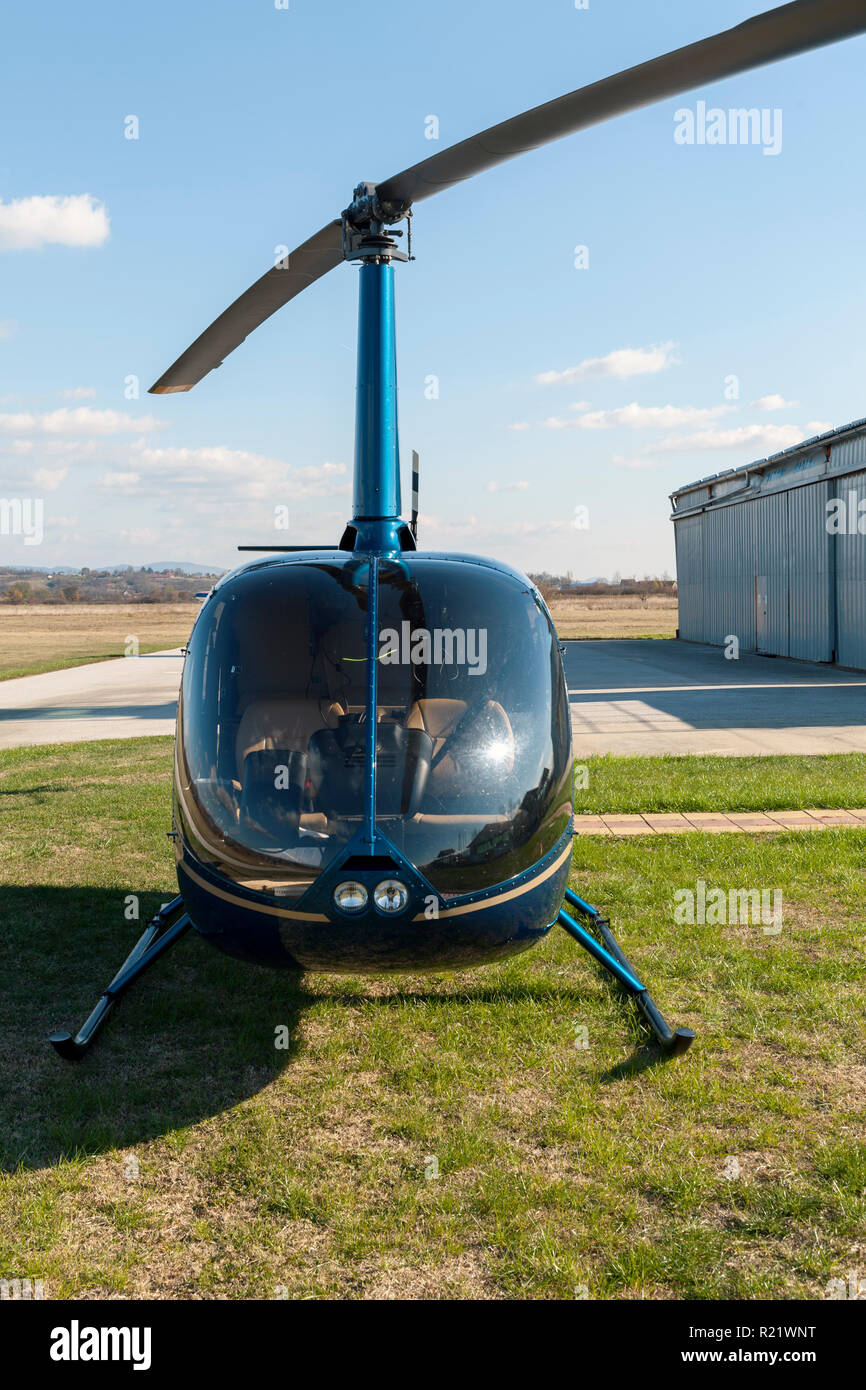 helicopter on ground, close up Stock Photo - Alamy