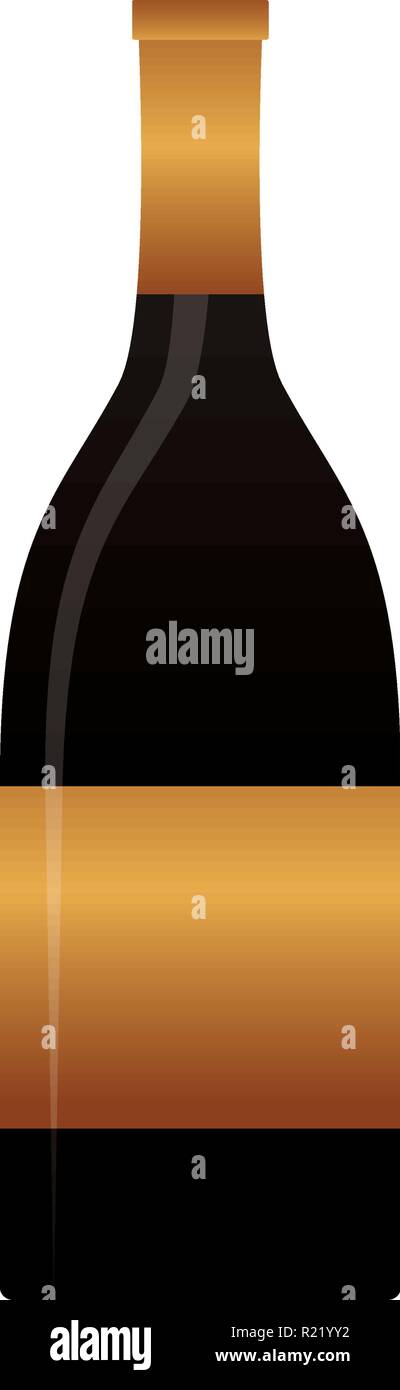 bottle champagne on white background vector illustration Stock Vector ...