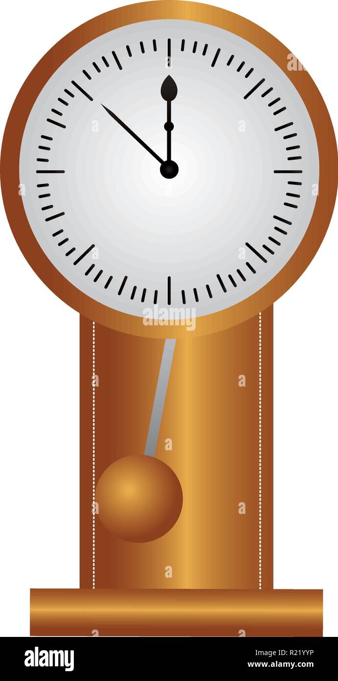 pendulum clock on white background vector illustration Stock Vector ...