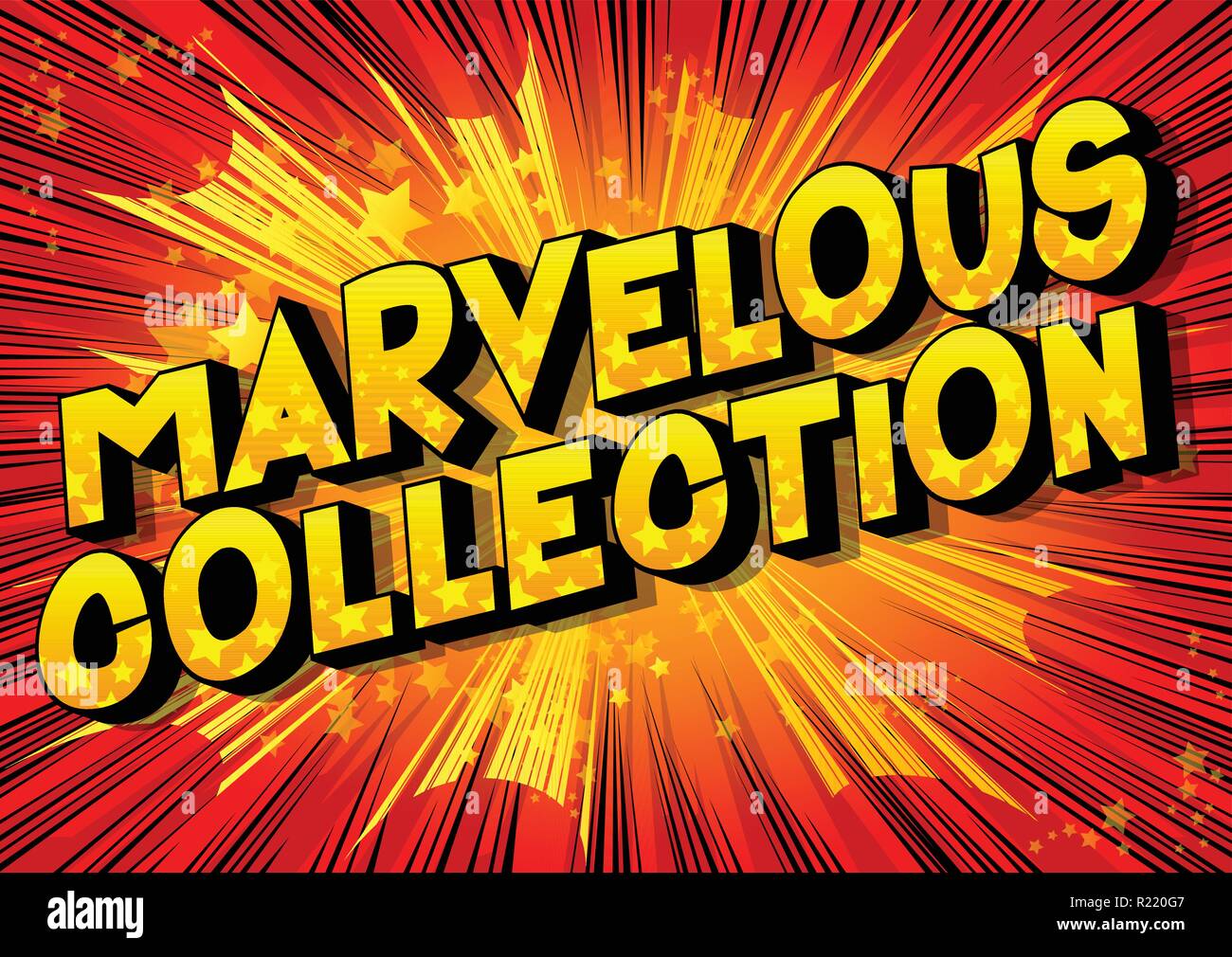 Marvelous Collection - Vector illustrated comic book style phrase on ...