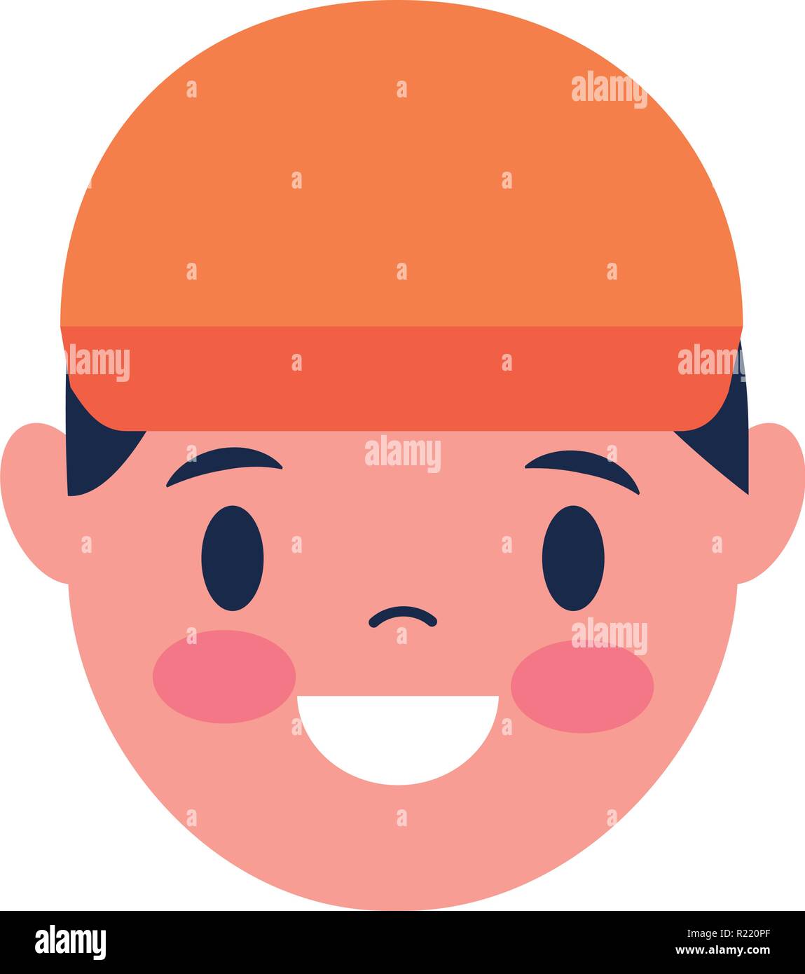 smiling man face on white background vector illustration Stock Vector ...