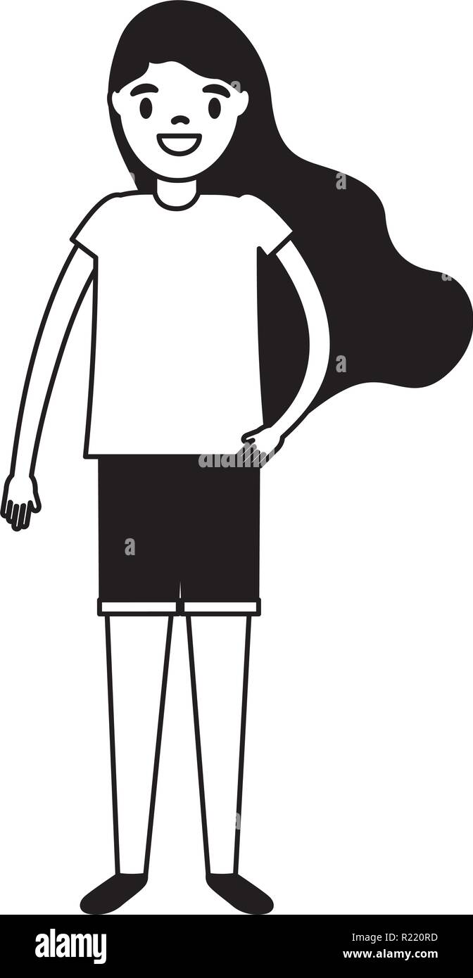 smiling girl portrait on white background vector illustration Stock ...