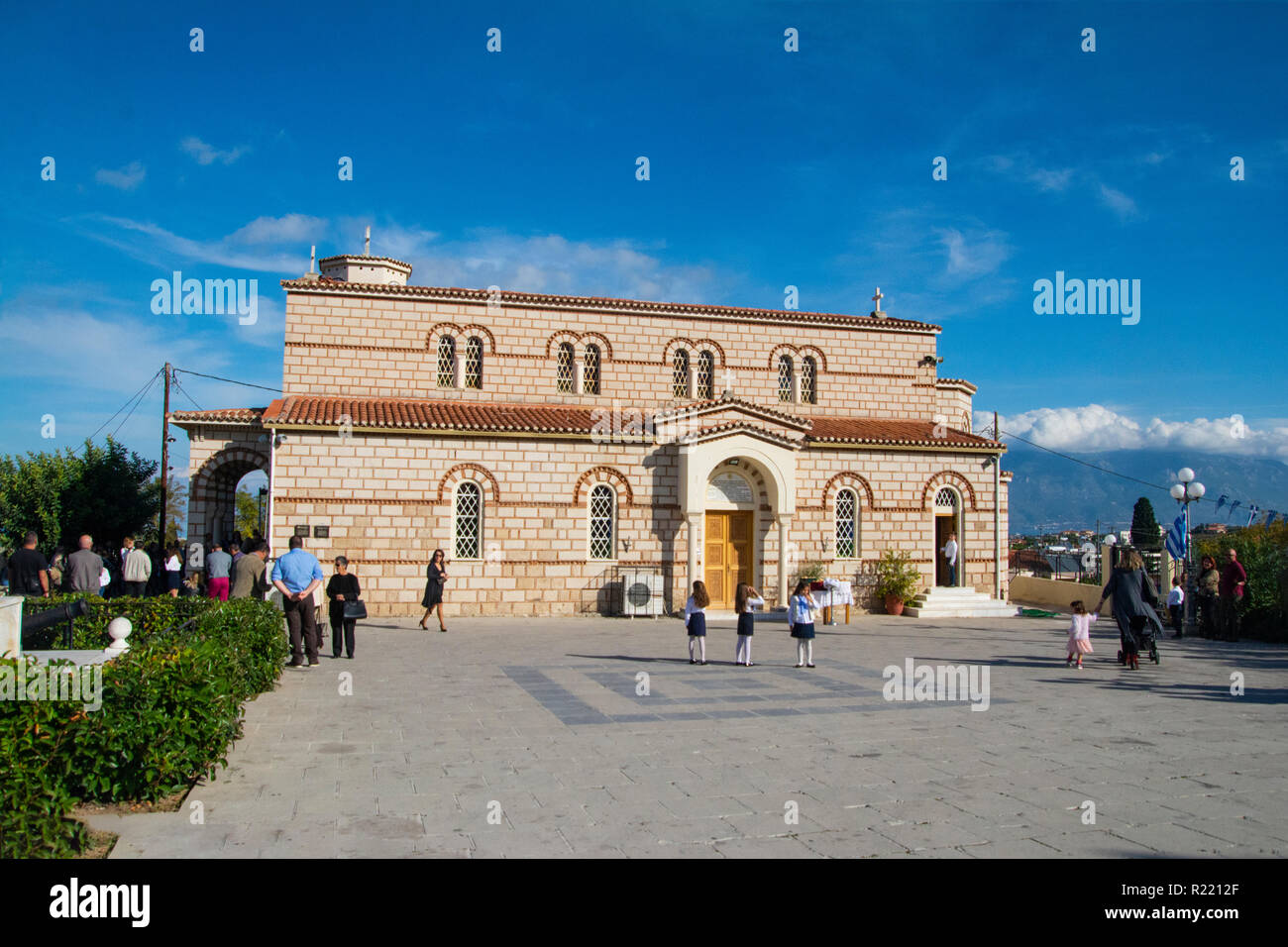 The church in old Corinth, Greece Stock Photo - Alamy