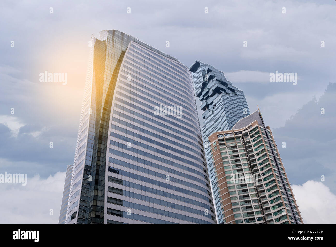 buildings view of business skyscrapers architecture Corporate building ...