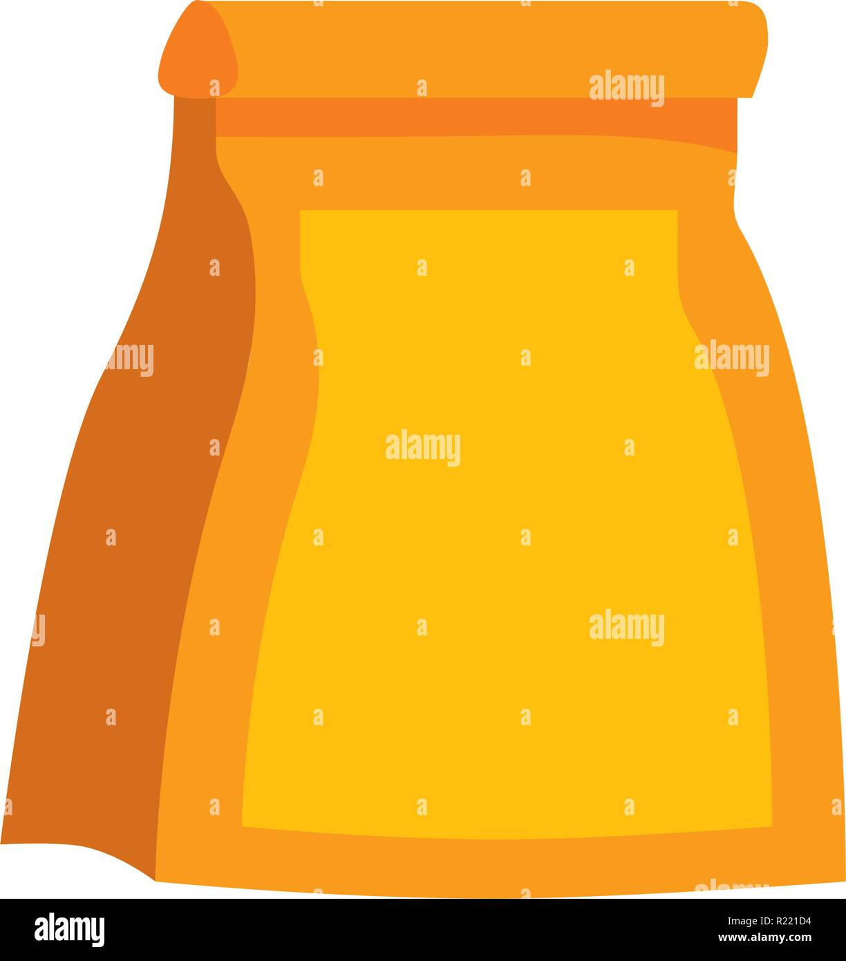 yellow package food on white background vector illustration Stock ...