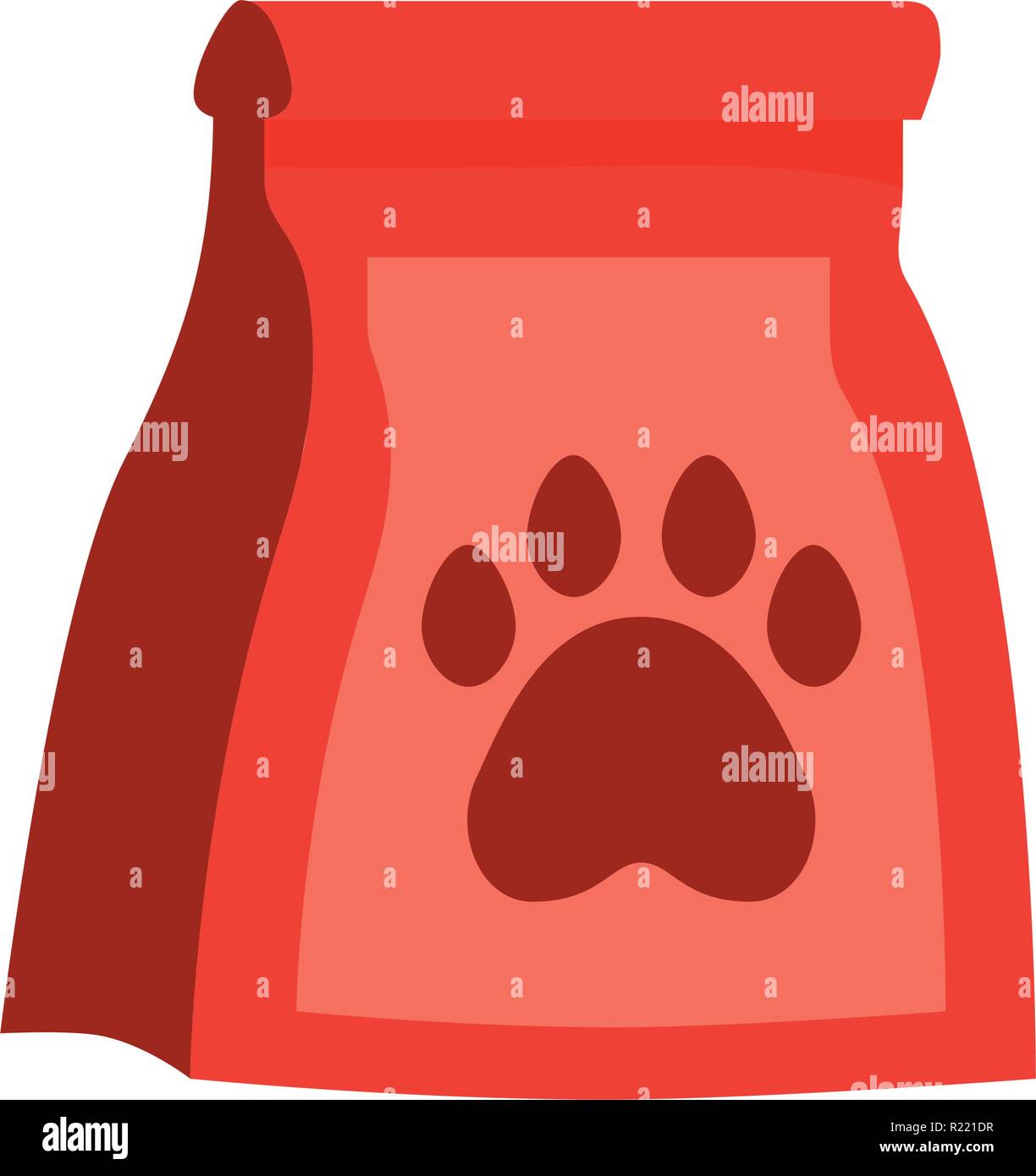 pet shop package paw on white background vector illustration Stock ...