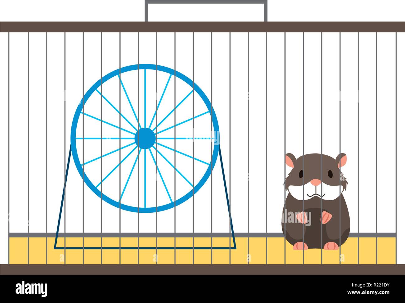 Pet hamster cage wheel Stock Vector Images - Alamy