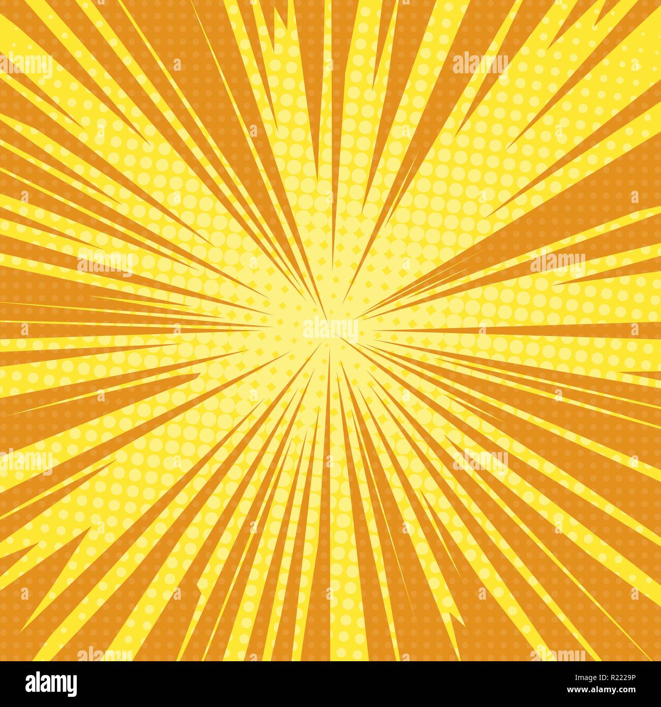 sun rays pop art retro background vector illustration Stock Vector ...
