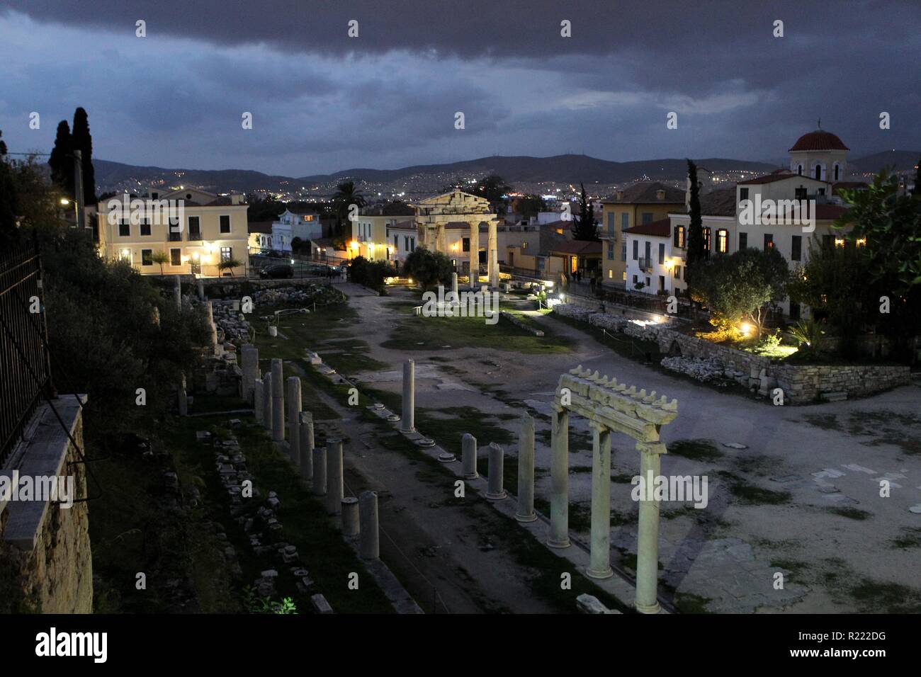 Roman Agora(market) in old Athens Greece Stock Photo - Alamy