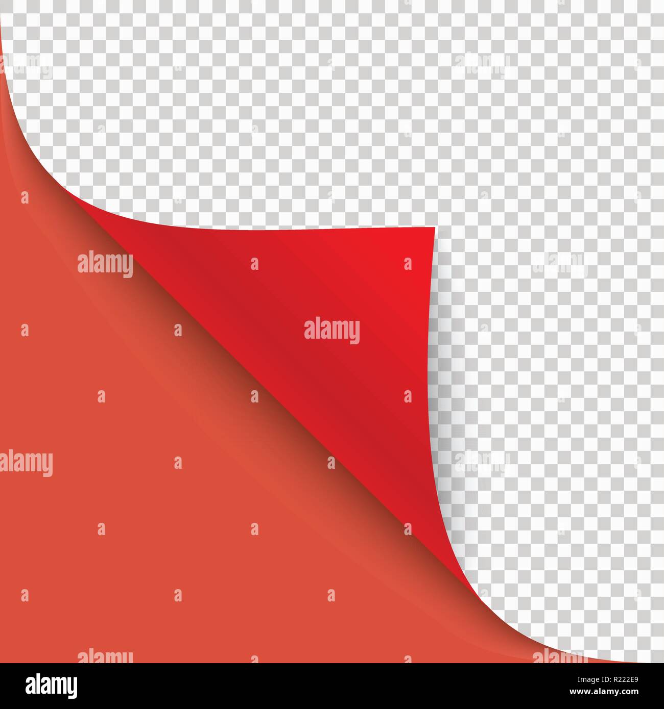 Curled corner of paper with shadow. Vector illustration Stock Vector ...