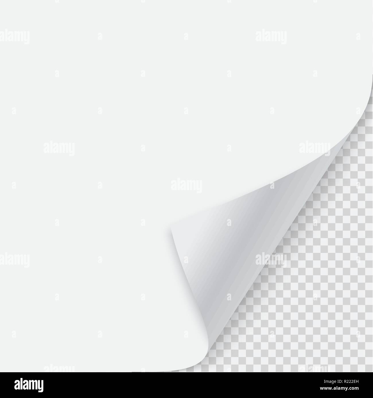 Curled corner of paper with shadow. Vector illustration Stock Vector ...