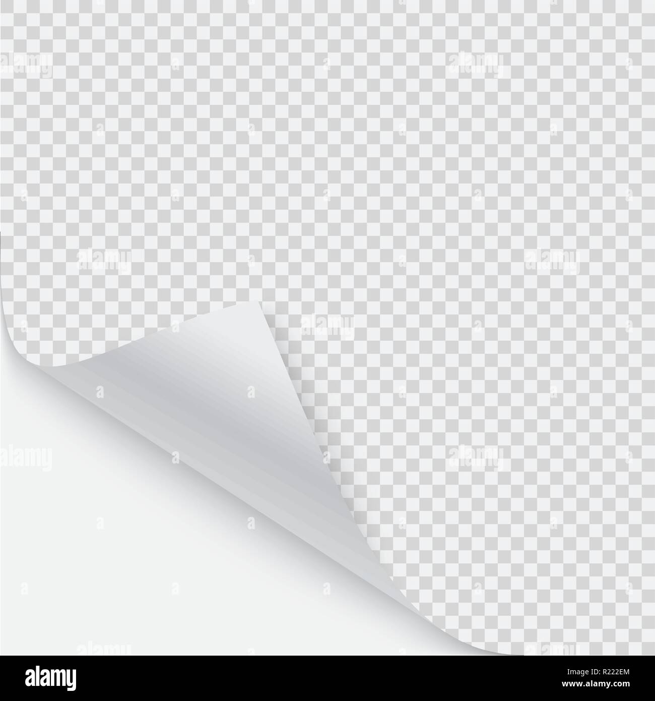 Curled corner of paper with shadow. Vector illustration Stock Vector ...