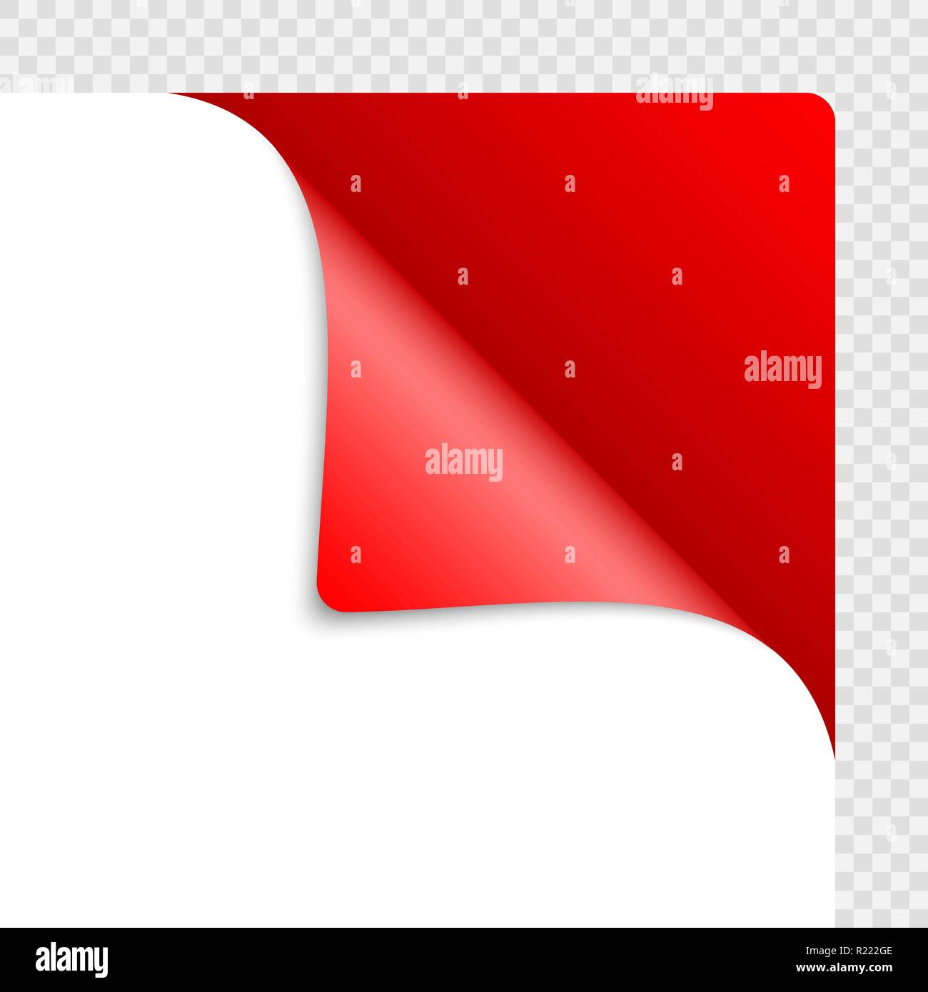 Curled corner of paper with shadow. Vector illustration Stock Vector ...
