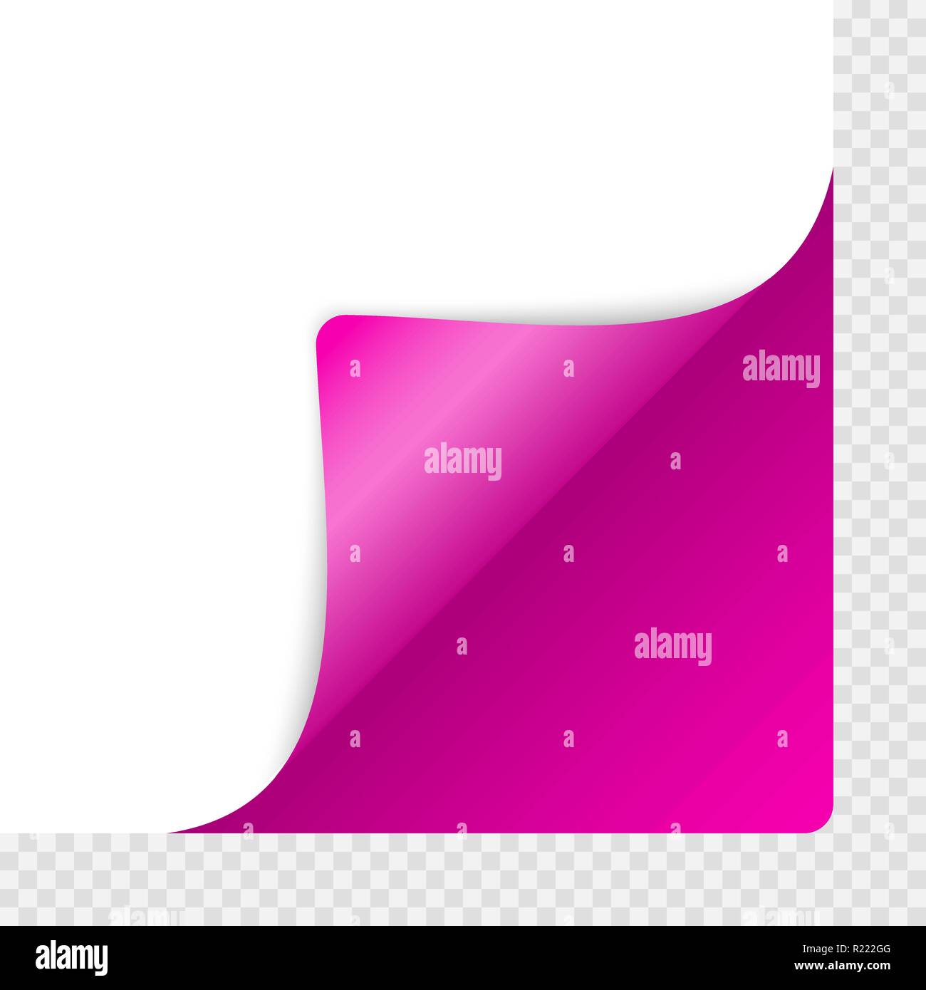 Curled corner of paper with shadow. Vector illustration Stock Vector ...