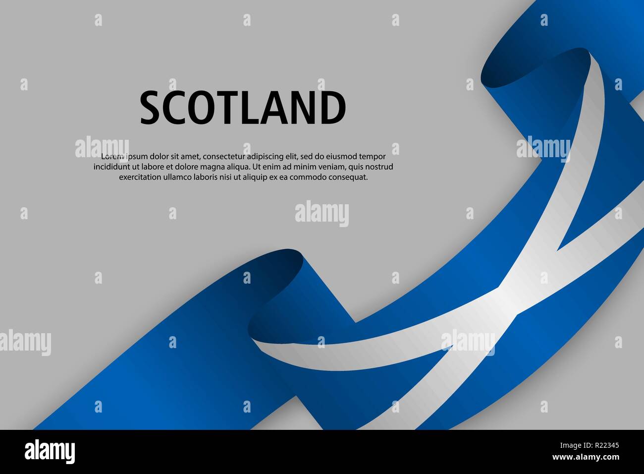 Waving ribbon with Flag of Scotland, Template for Independence day ...