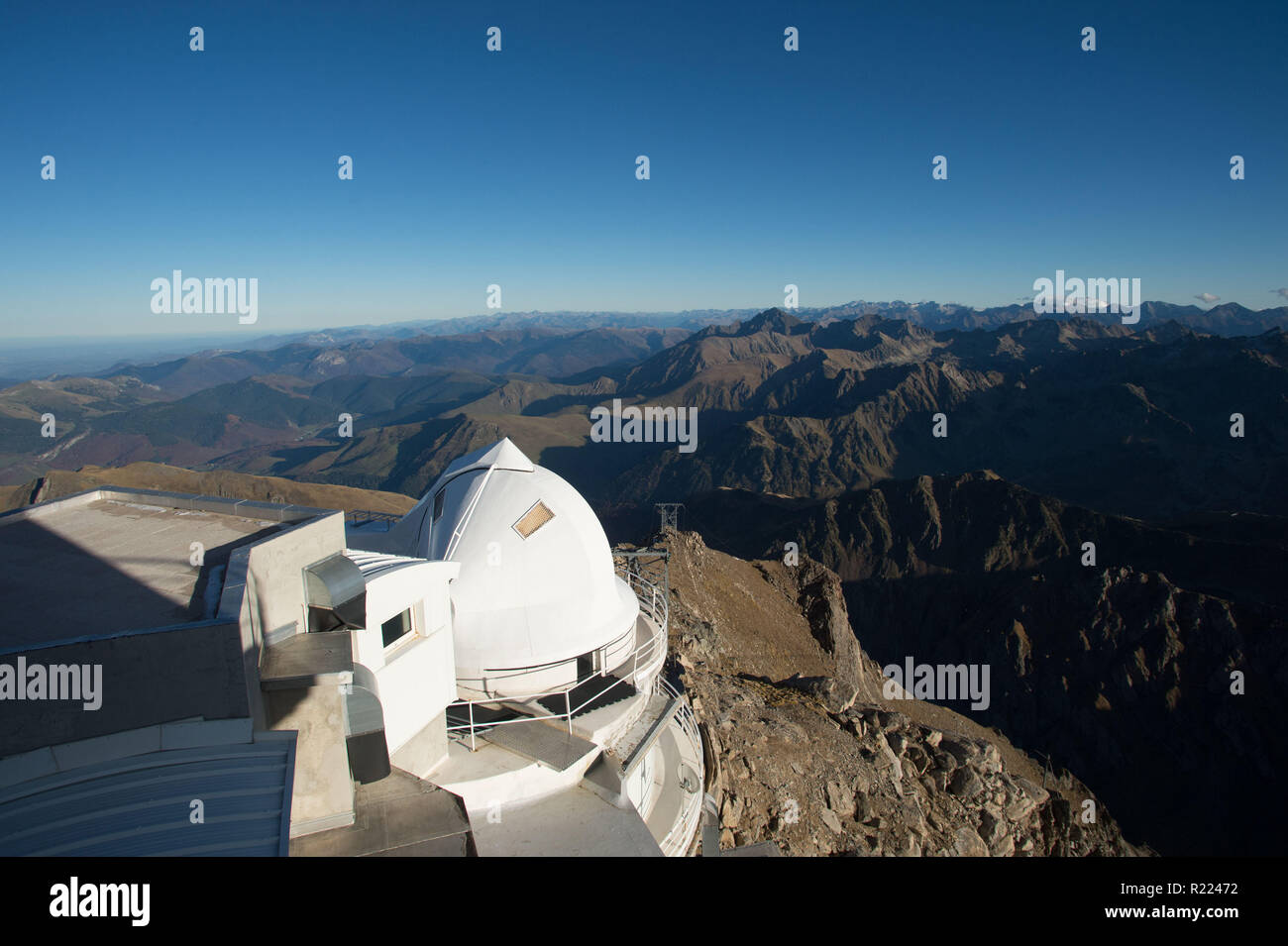 The "Pic du Midi de Bigorre" mountain (Pyrenees, south-western France ...