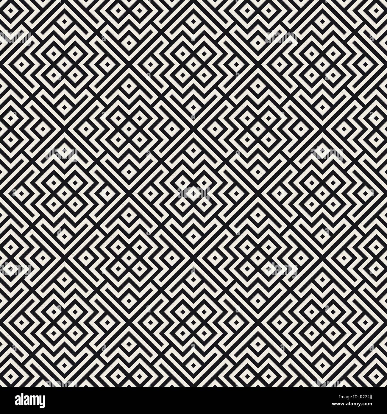 Ethnic pattern vector design. Seamless lattice background. Square ...