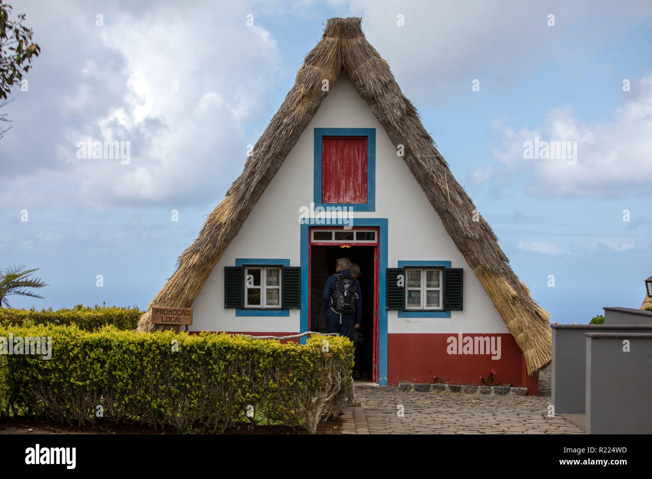 Santana, Madeira, Portugal - April 20, 2018: : Traditional rural house ...