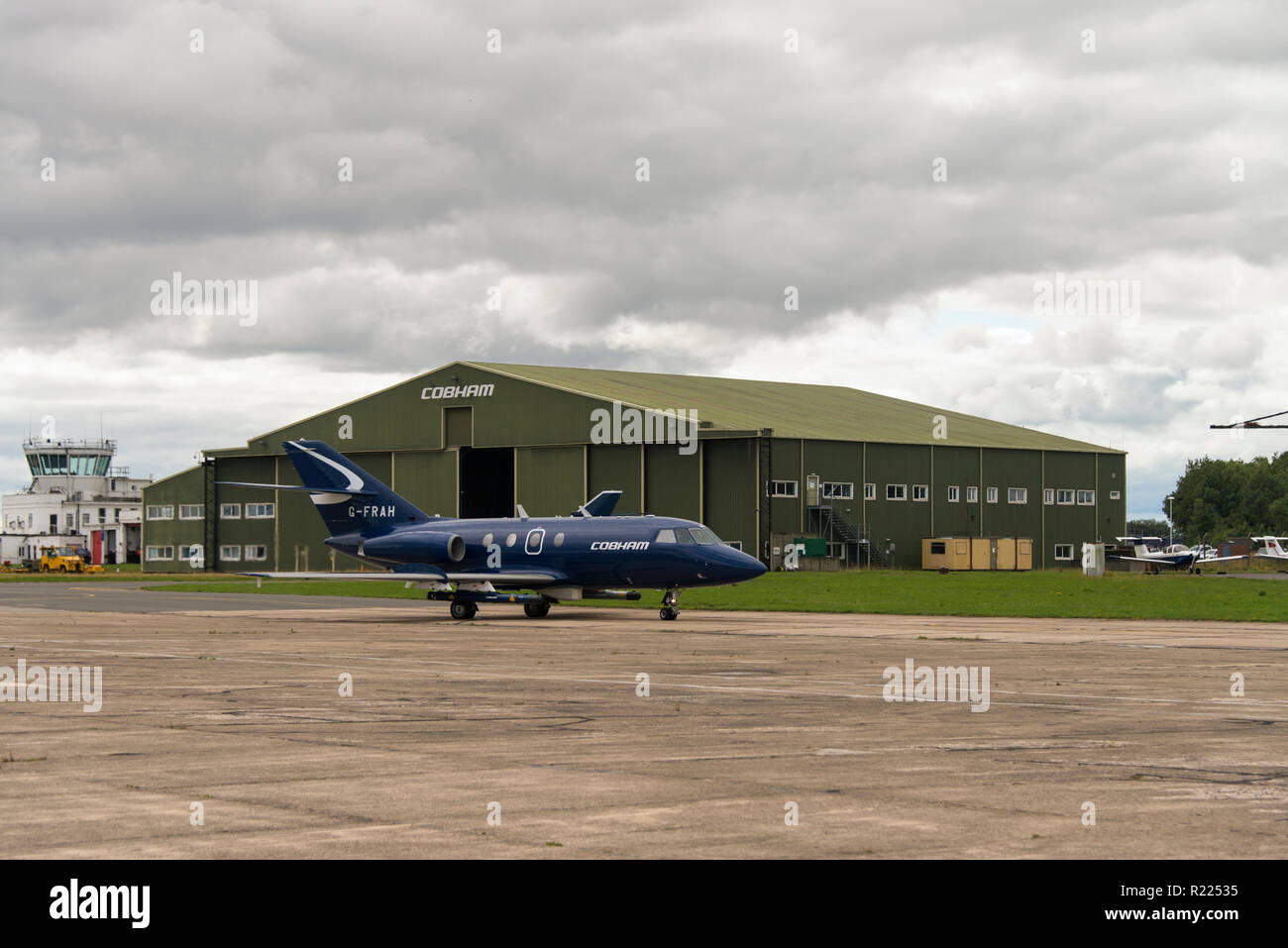 Dassault Falcon of the Cobham fleet aircraft at Durham Tees Valley ...