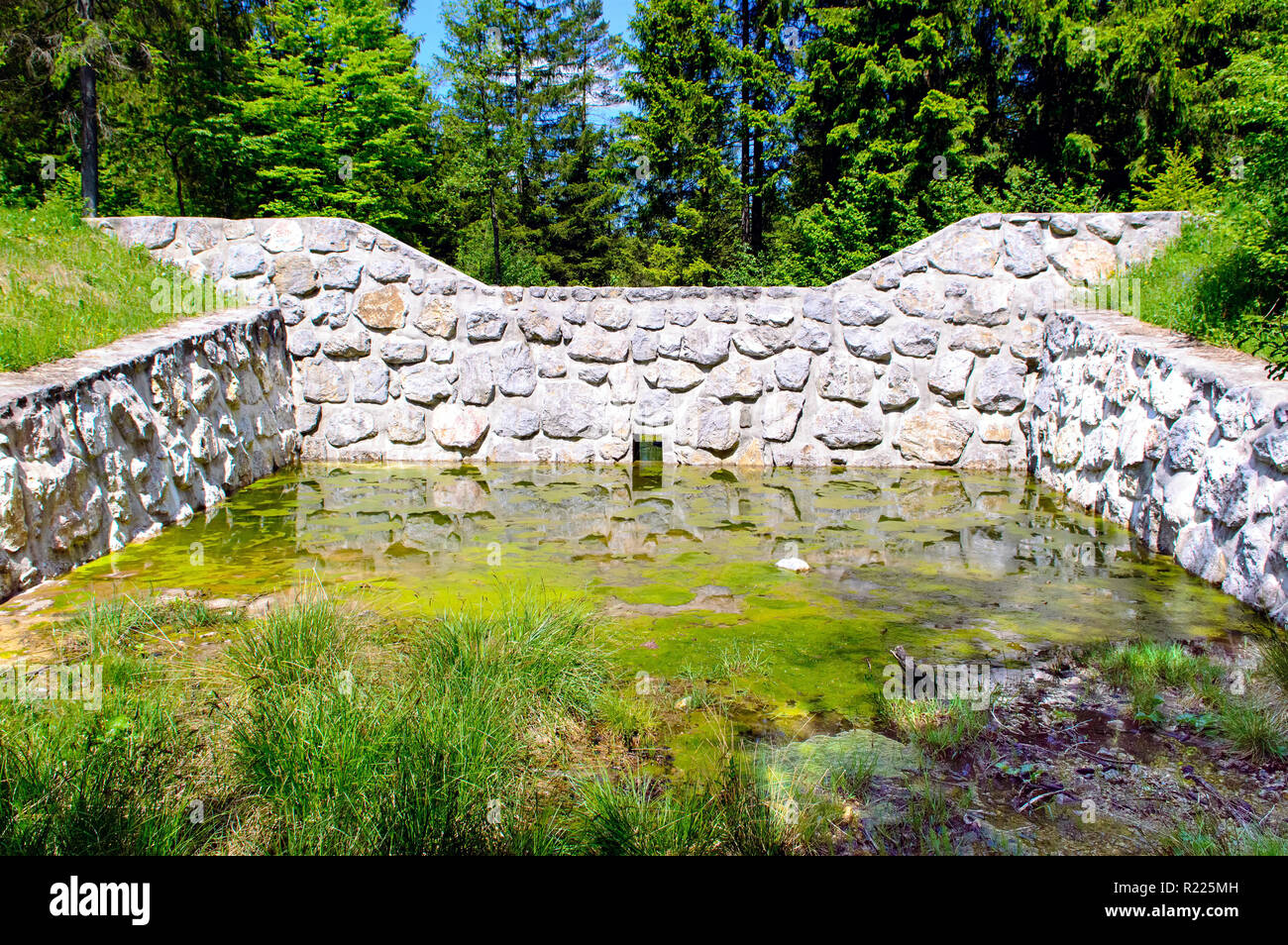 An example of a dry dam (cross section) constructed in Slovenia. Its ...