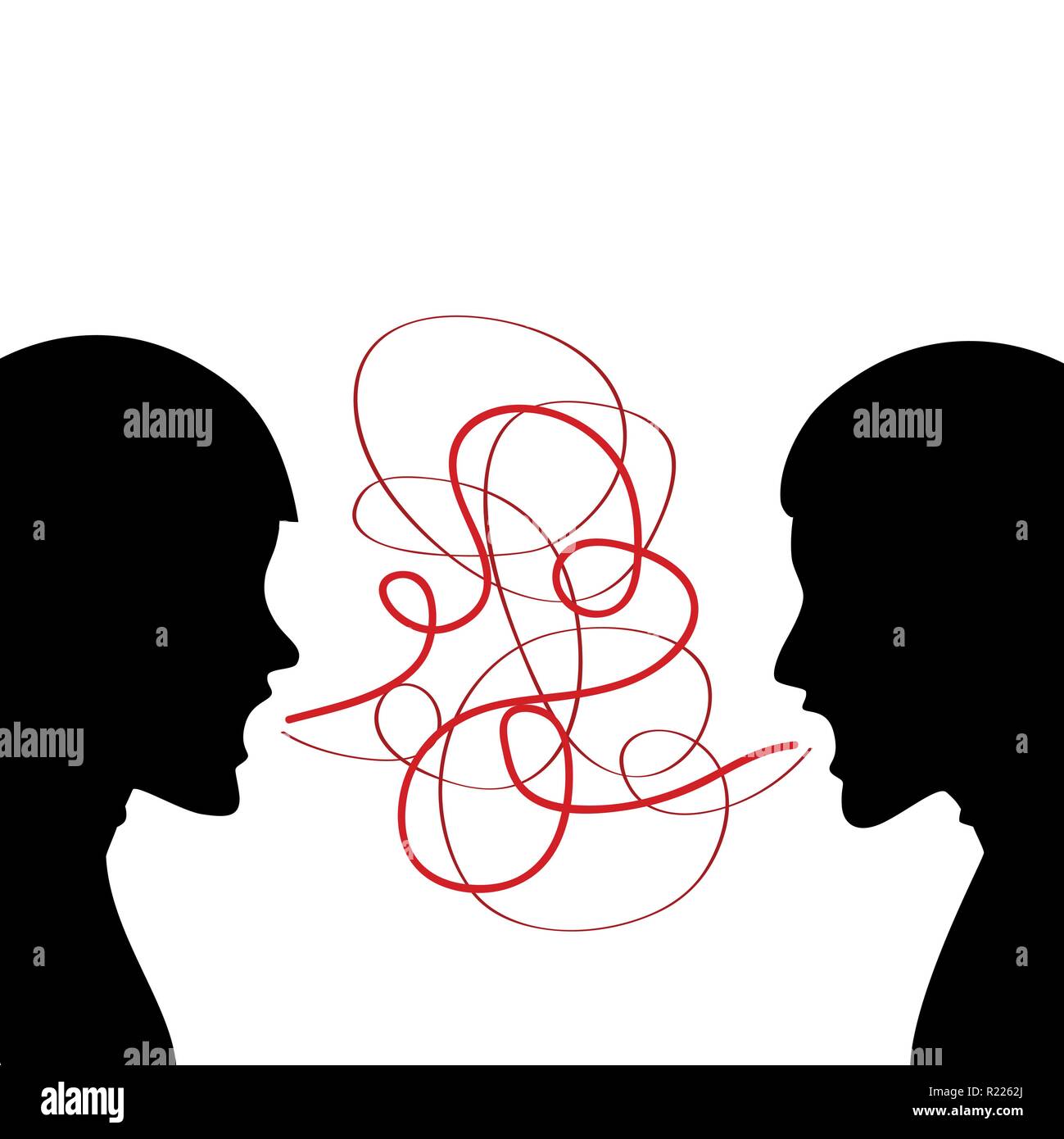 Two men are screaming silhouette vector illustration Stock Vector Image ...