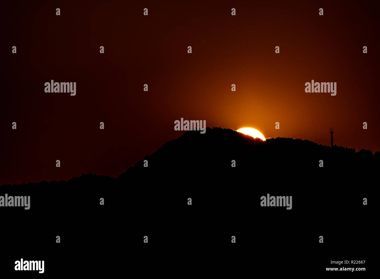 Turkish sunset in november at Izmir - photography Stock Photo - Alamy
