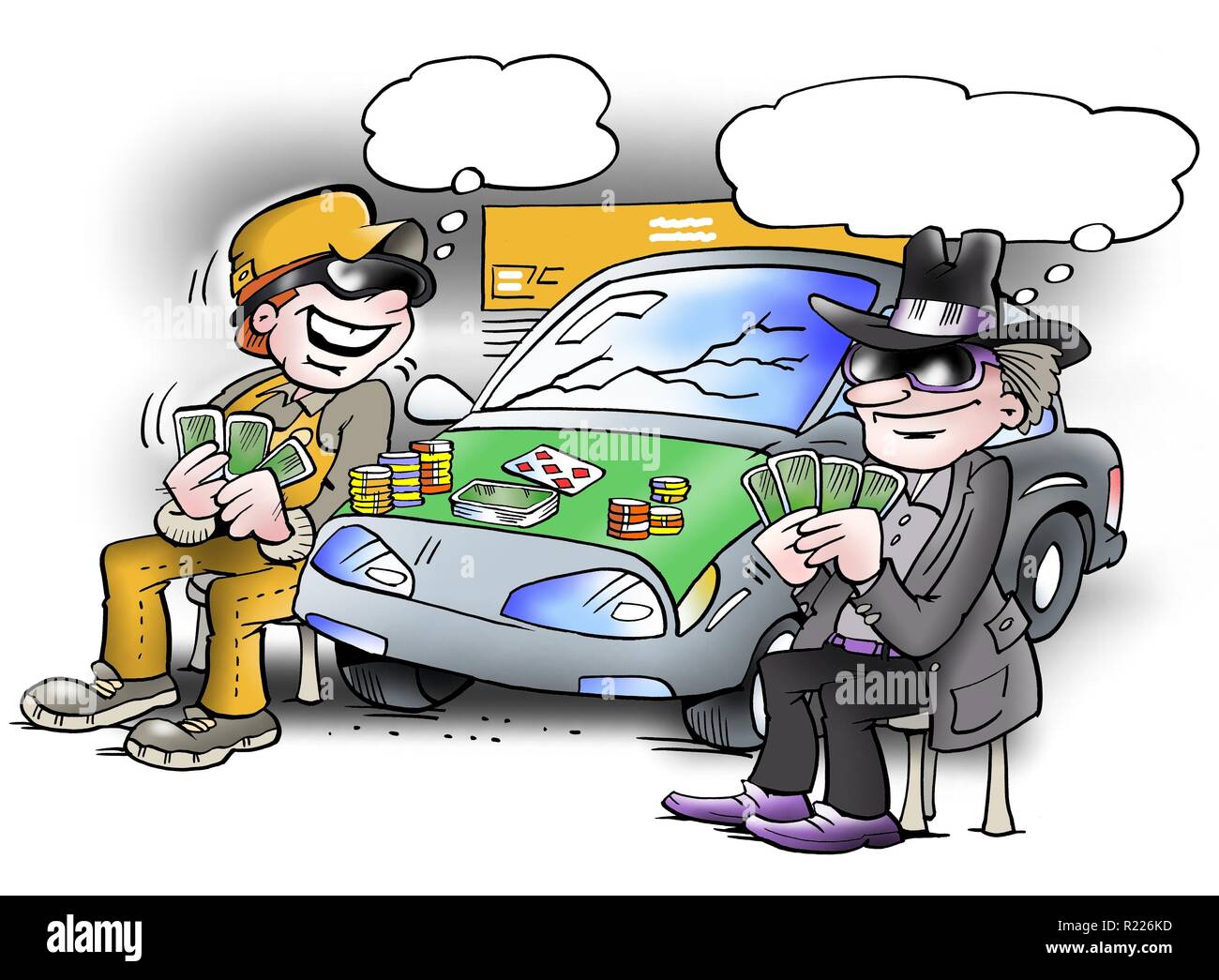 Two poker chips on Cut Out Stock Images & Pictures - Alamy