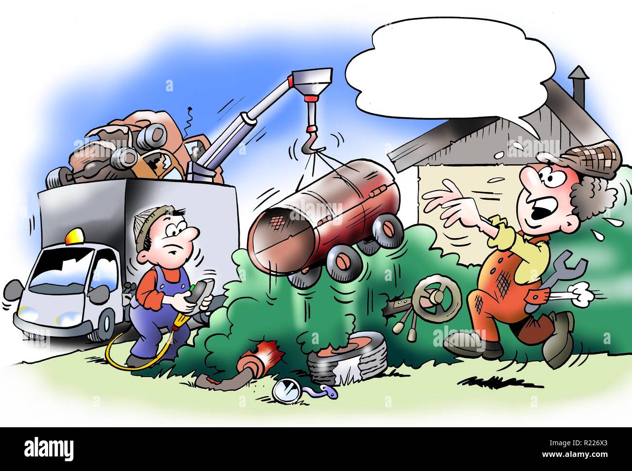 Removal of iron waste Stock Photo - Alamy