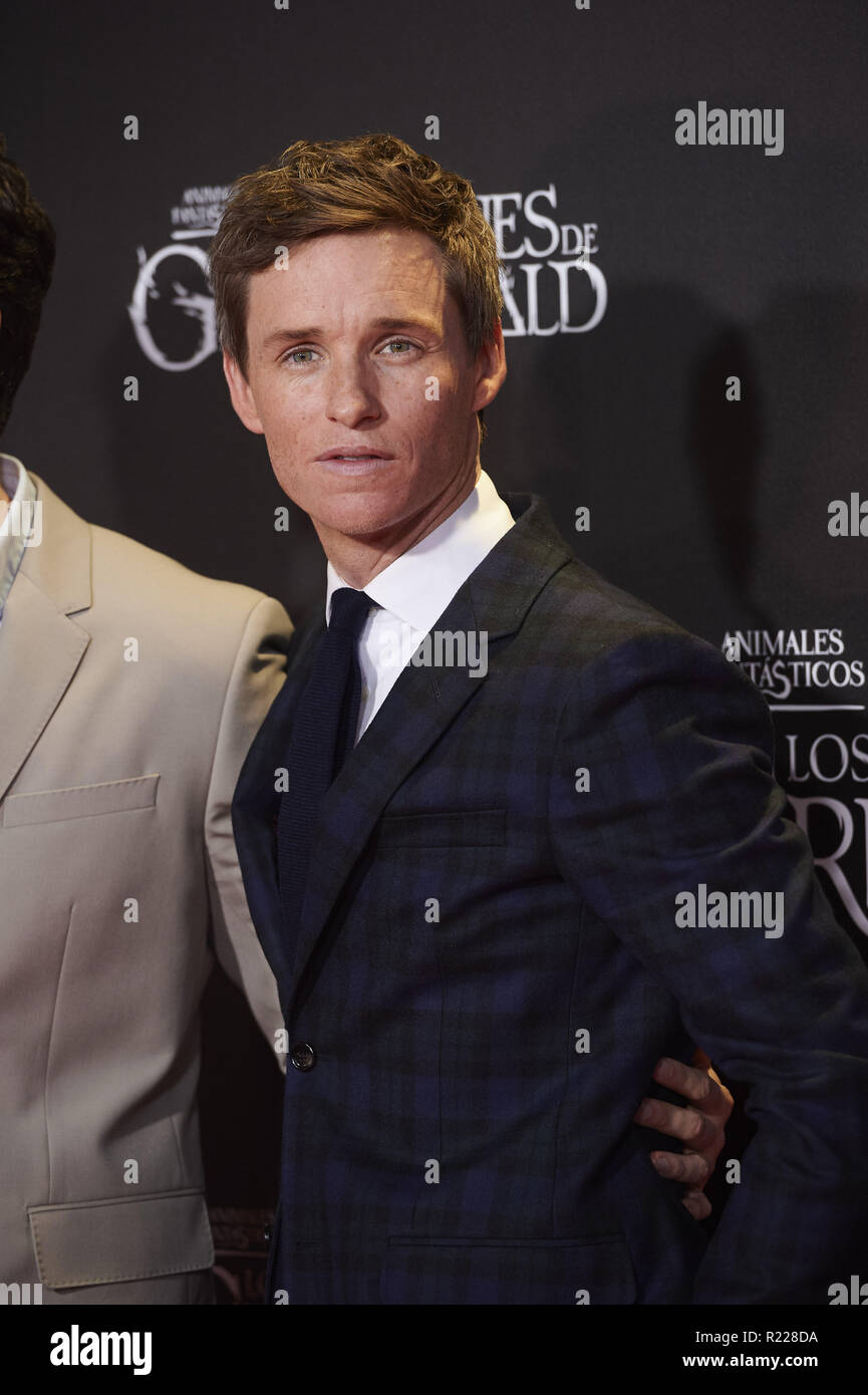 Madrid, Madrid, Spain. 15th Nov, 2018. Eddie Redmayne attends Fantastic ...