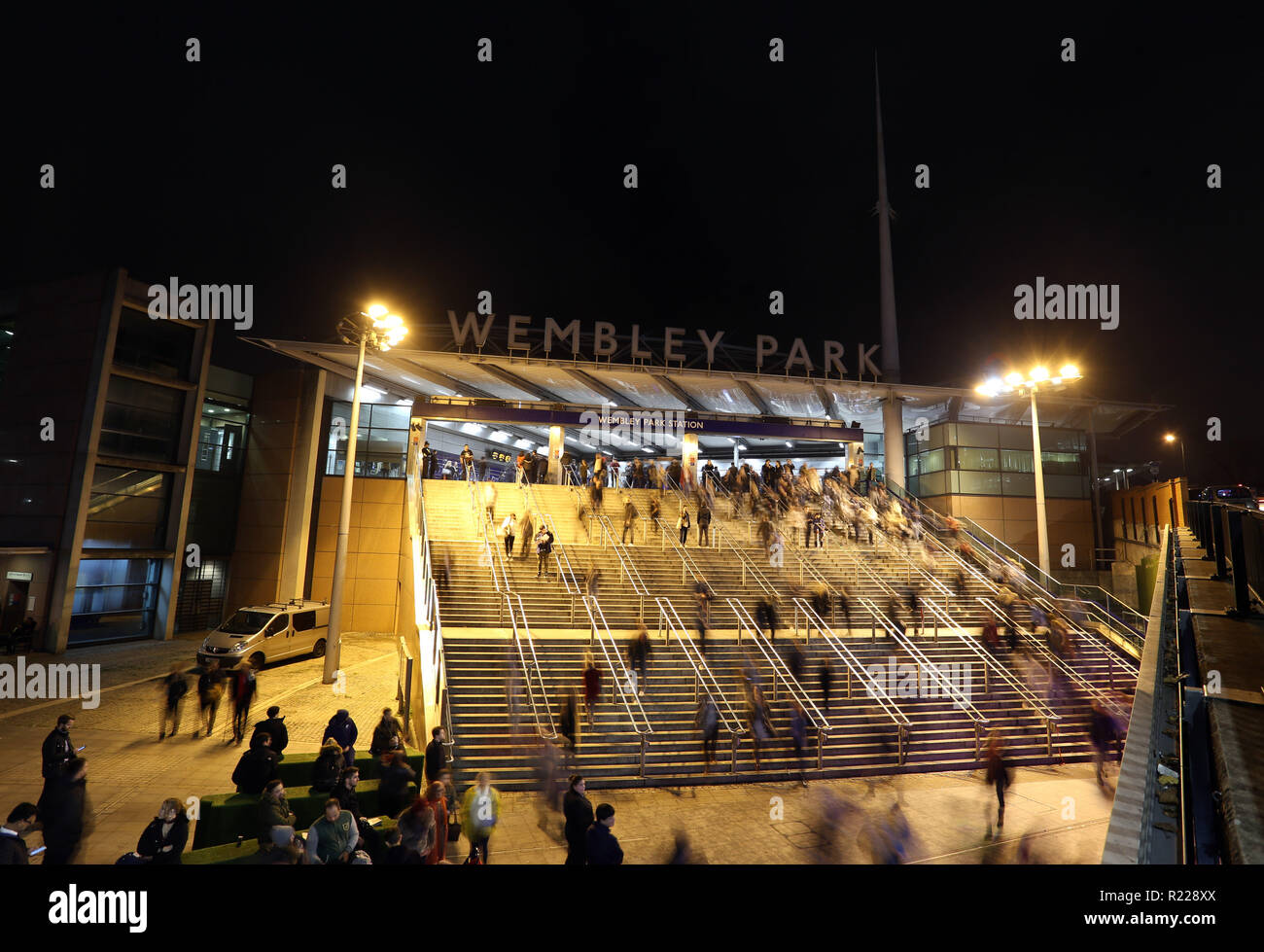 London, UK. 15th November, 2018. People make their way down the steps ...
