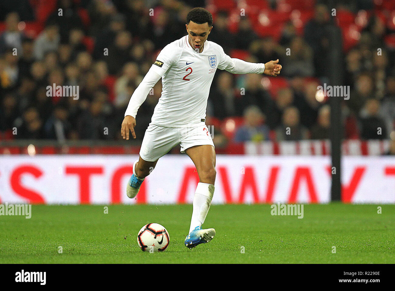 London, UK. 15th November, 2018. Trent Alexander-Arnold of England ...