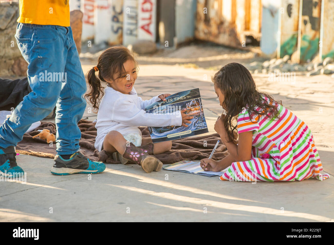Tijuana, Mexico. 14th Nov, 2018. Children asylum seekers from Central ...