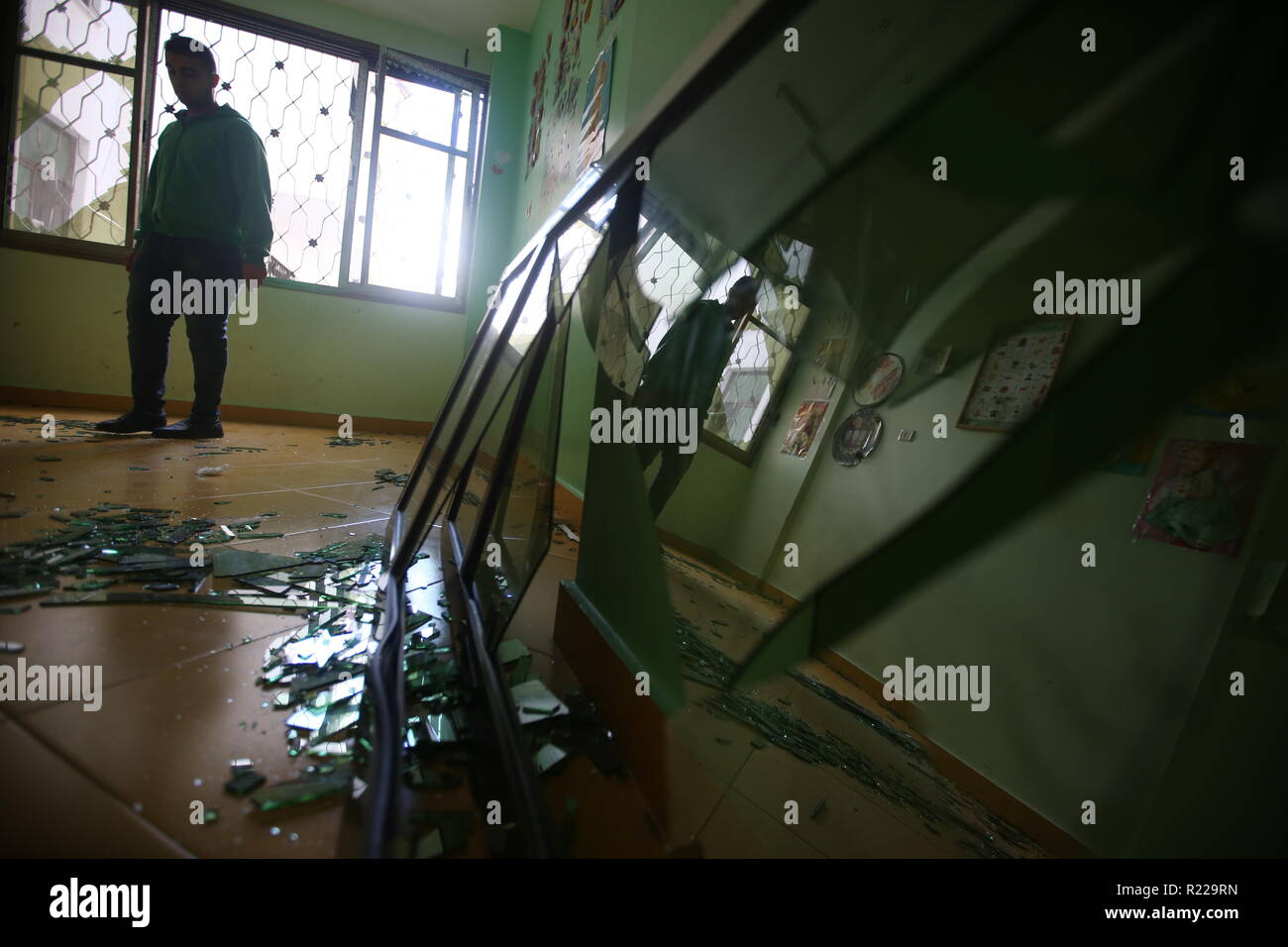 Gaza City, The Gaza Strip, Palestine. 15th Nov, 2018. Damages at ...