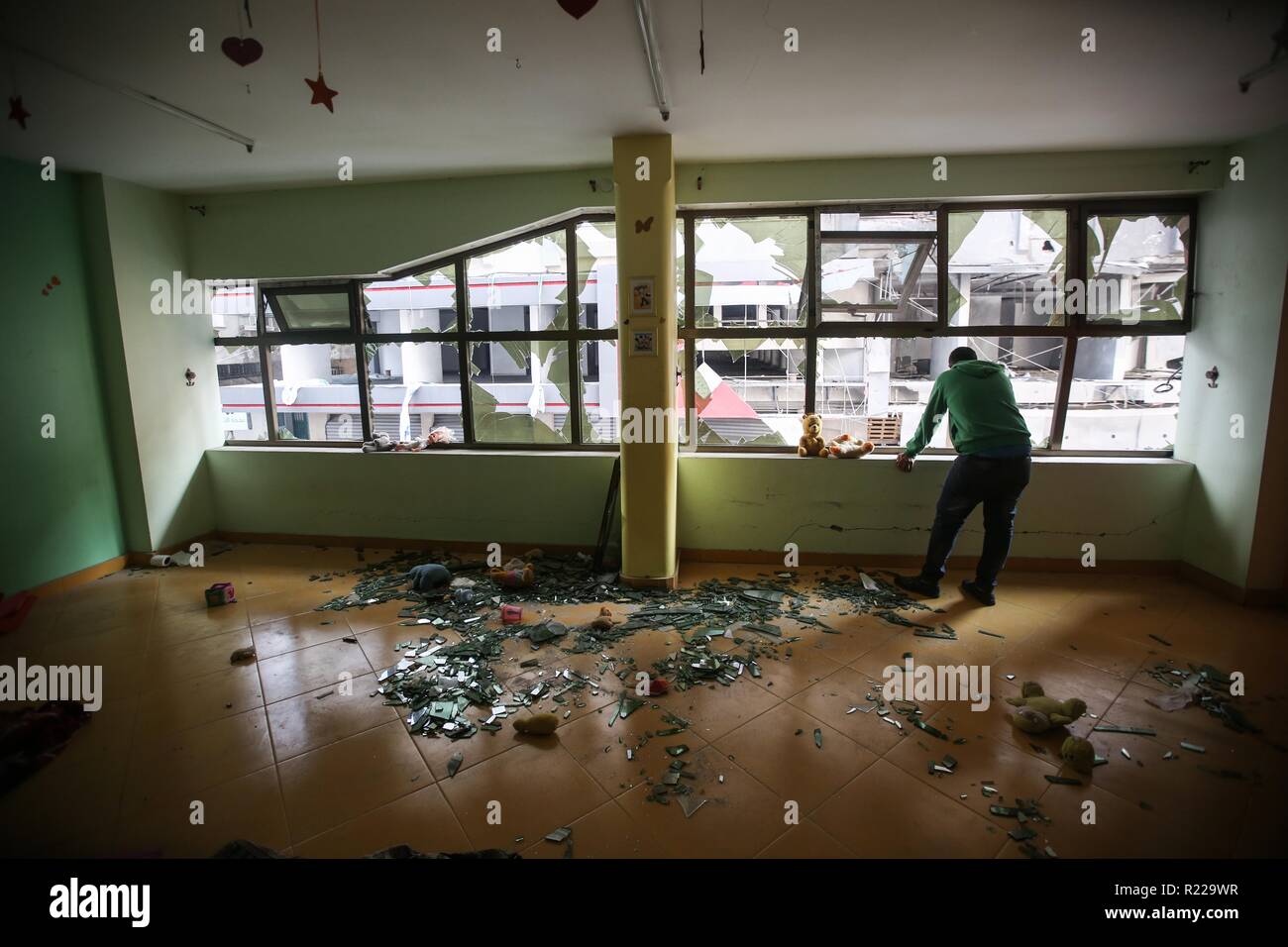 Gaza City, The Gaza Strip, Palestine. 15th Nov, 2018. Damages at ...