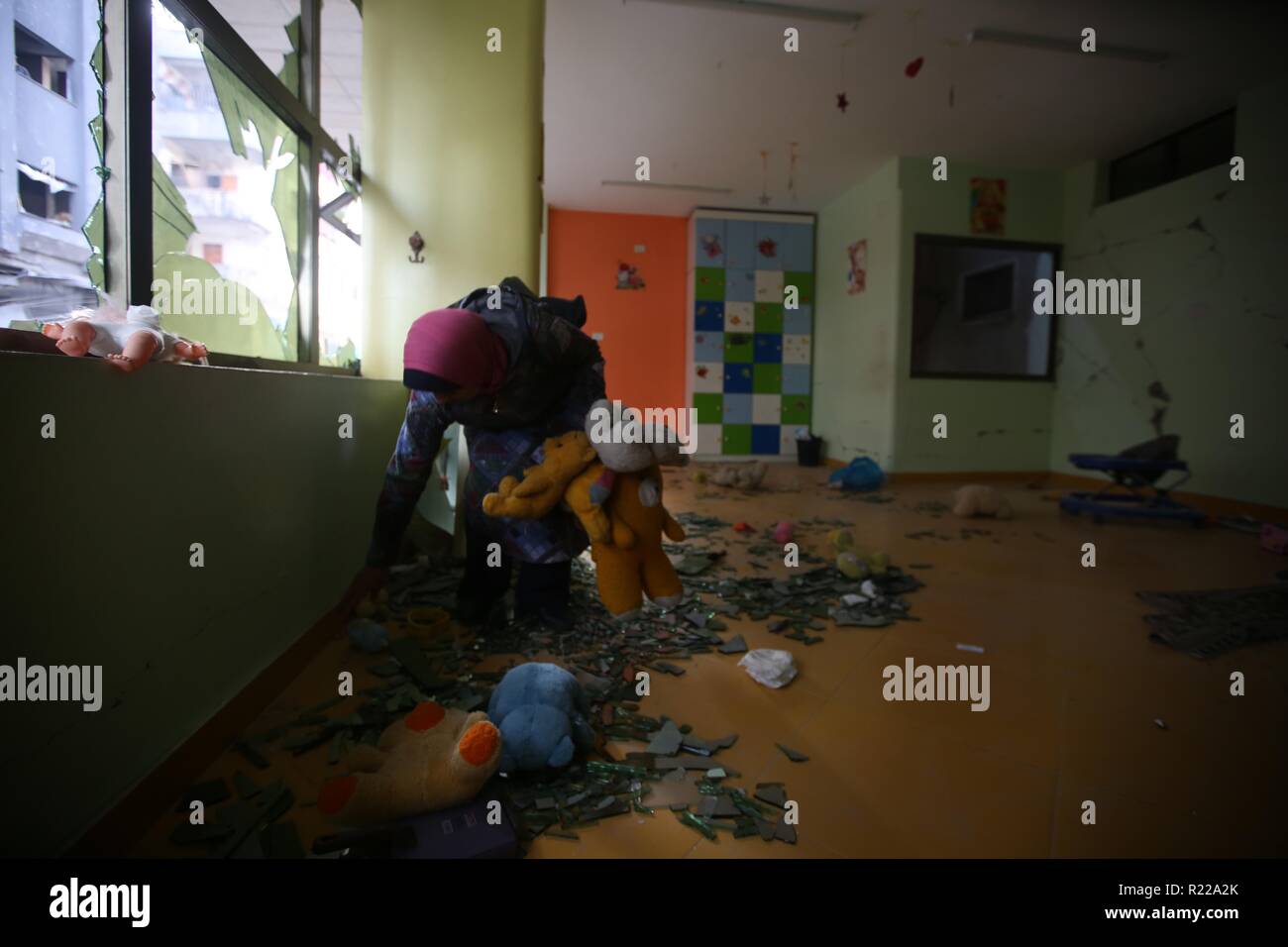 Gaza City, The Gaza Strip, Palestine. 15th Nov, 2018. Damages at ...