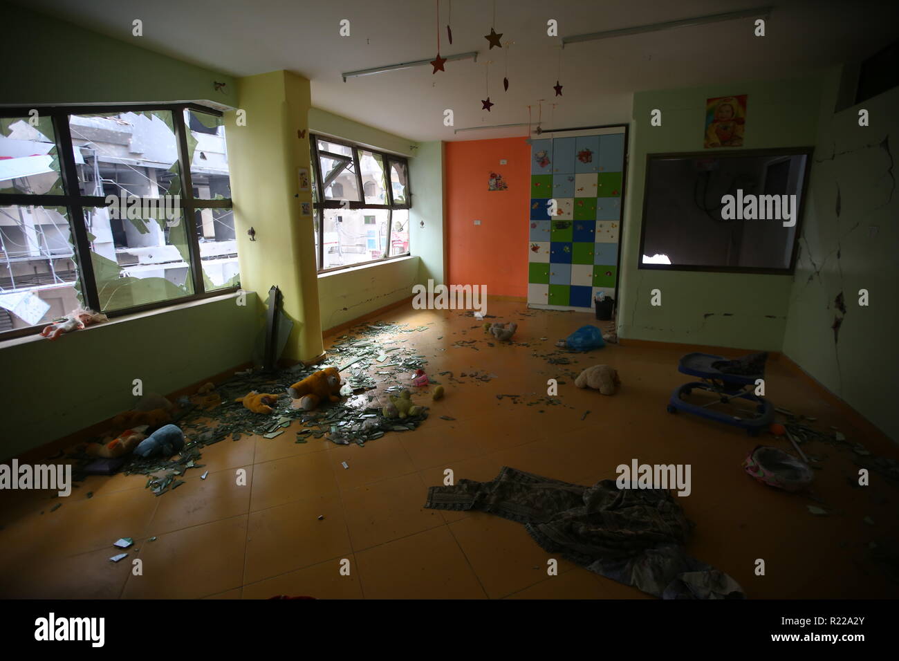 Gaza City, The Gaza Strip, Palestine. 15th Nov, 2018. Damages at ...