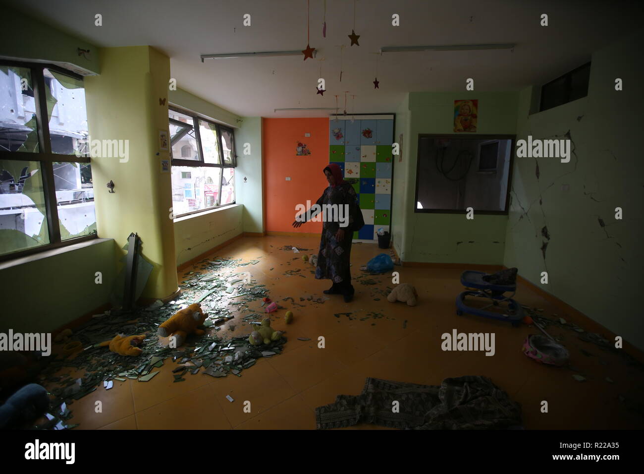 Gaza City, The Gaza Strip, Palestine. 15th Nov, 2018. Damages at ...