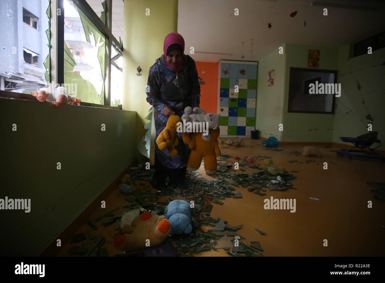 Gaza City, The Gaza Strip, Palestine. 15th Nov, 2018. Damages at ...