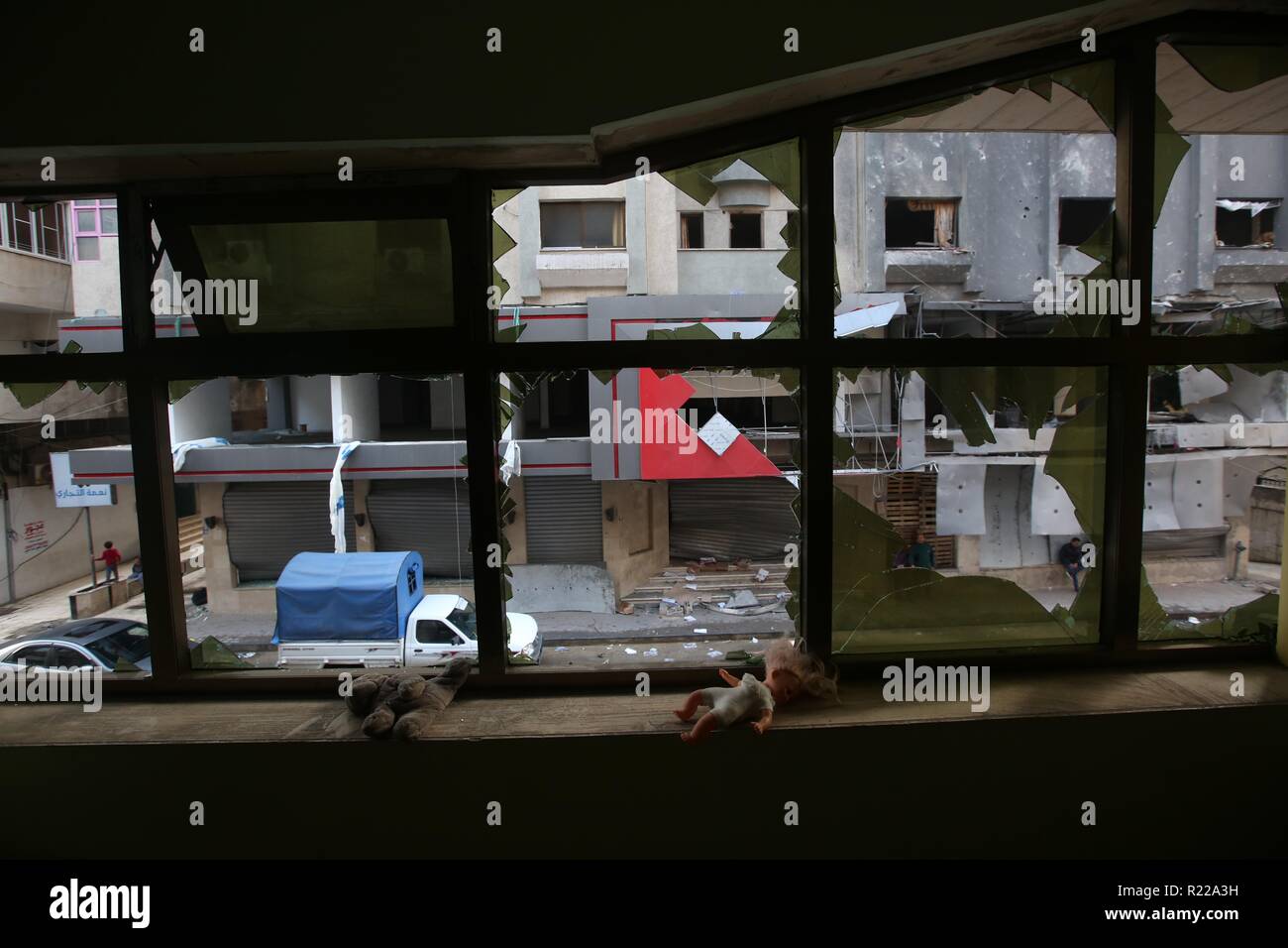 Gaza City, The Gaza Strip, Palestine. 15th Nov, 2018. Damages at ...