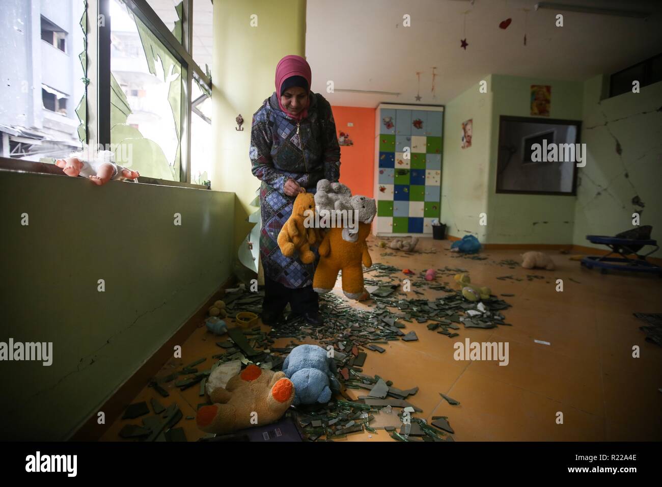 Gaza City, The Gaza Strip, Palestine. 15th Nov, 2018. Damages at ...