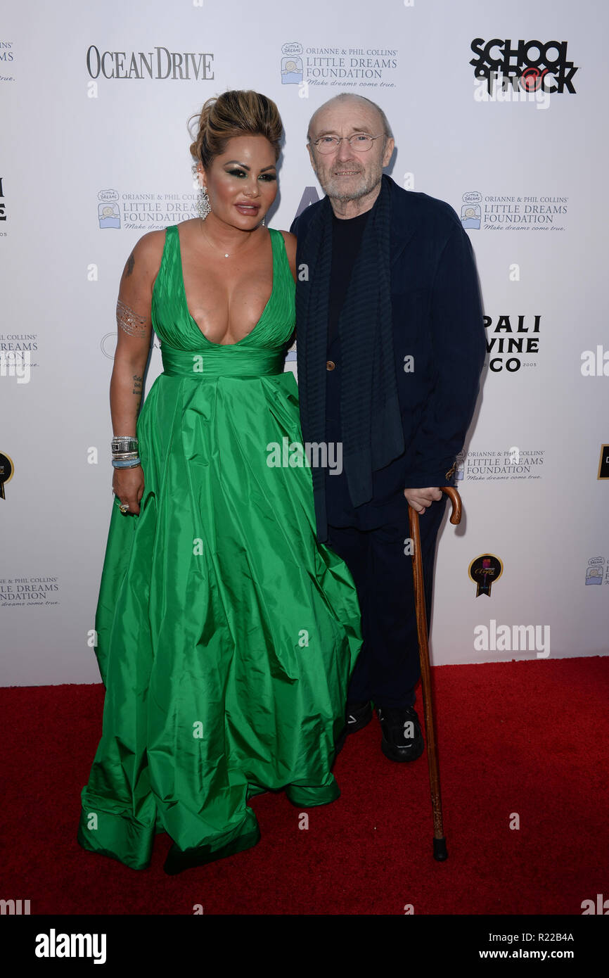 Miami Beach, FL, USA. 15th Nov, 2018. Orianne Collins and Phil Collins ...