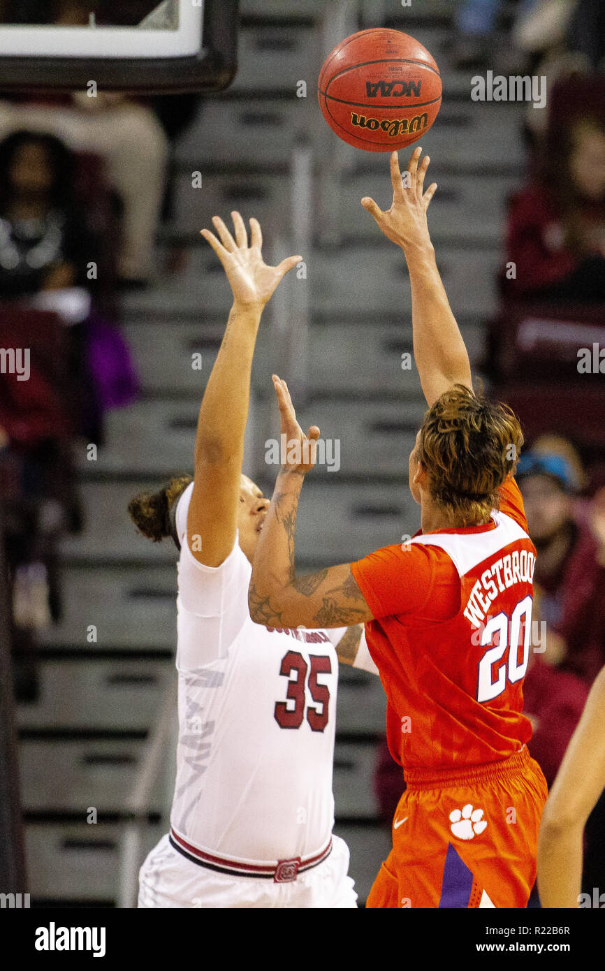 Columbia, SC, USA. 15th Nov, 2018. South Carolina Gamecocks forward ...