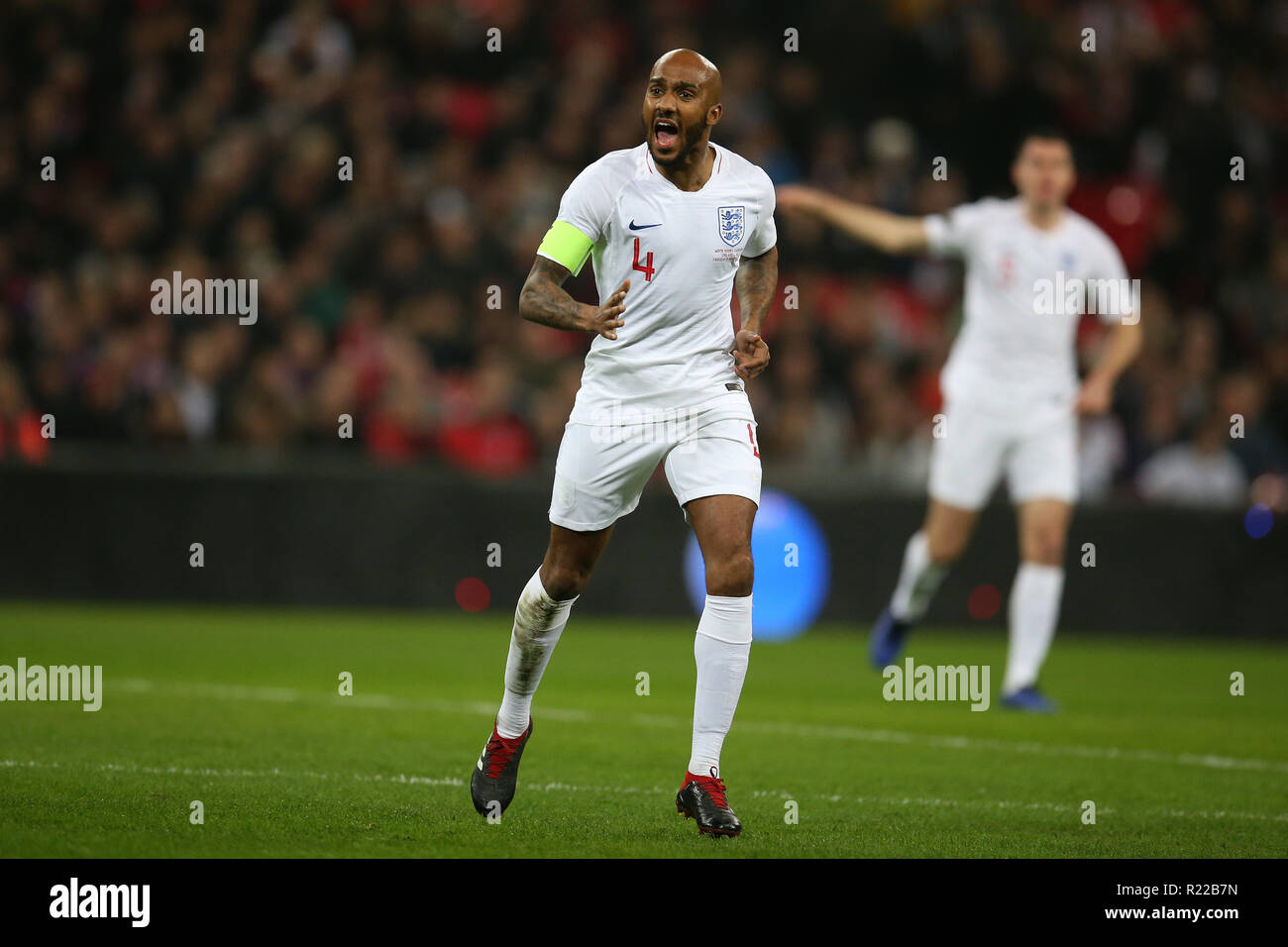 London, UK. 15th November, 2018. Fabian Delph of England in action ...