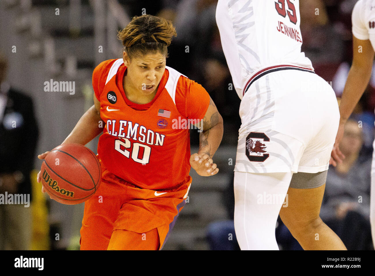 Columbia, SC, USA. 15th Nov, 2018. Clemson Lady Tigers guard Simone ...